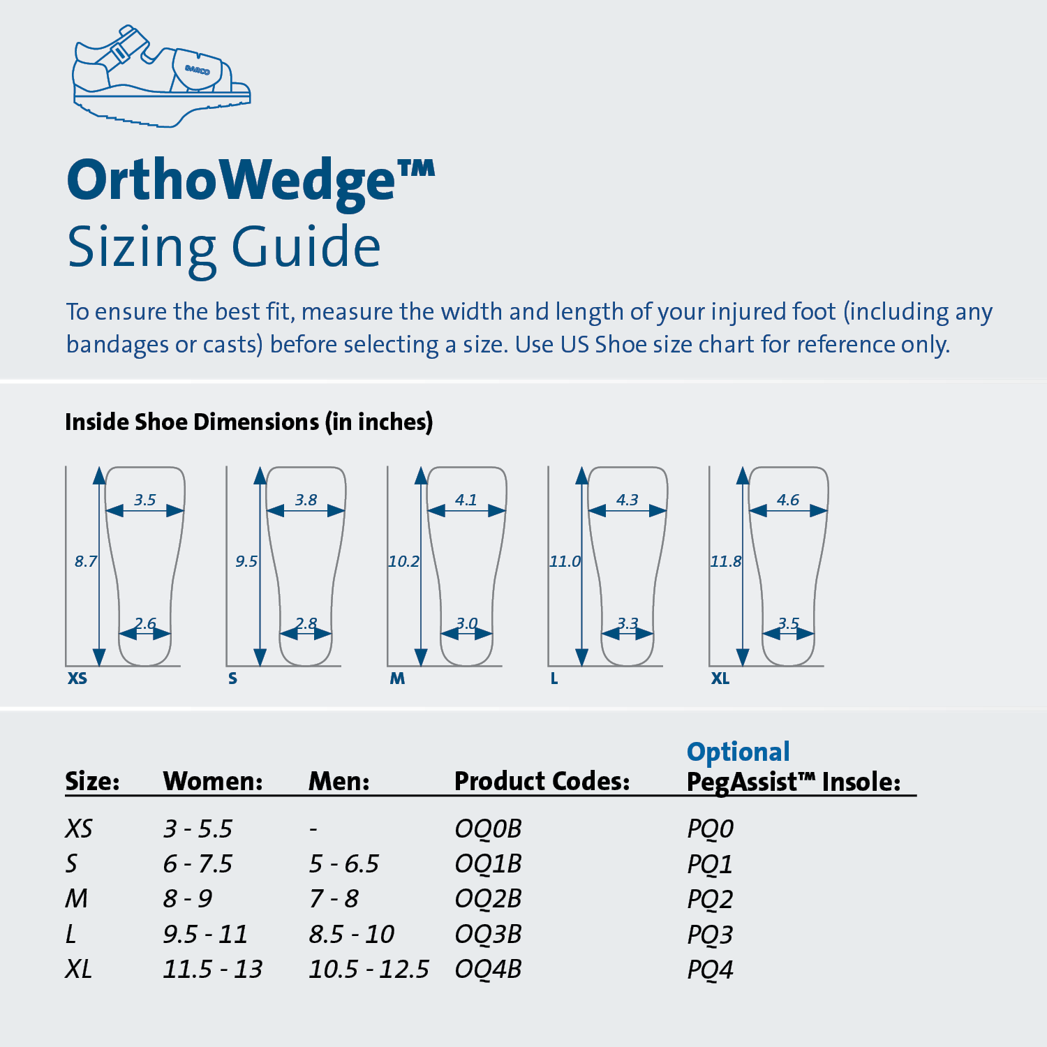 OrthoWedge™ Forefoot Offloading Shoe & Accessories - DARCO Direct